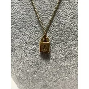 Juicy Couture | Jewelry | Y2k Juicy Couture Gold Tone Lock Necklace ...